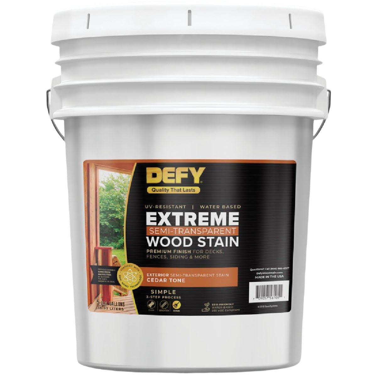 Defy Extreme Cedar Tone Wood Stain – Durable 5-Gallon Exterior ...