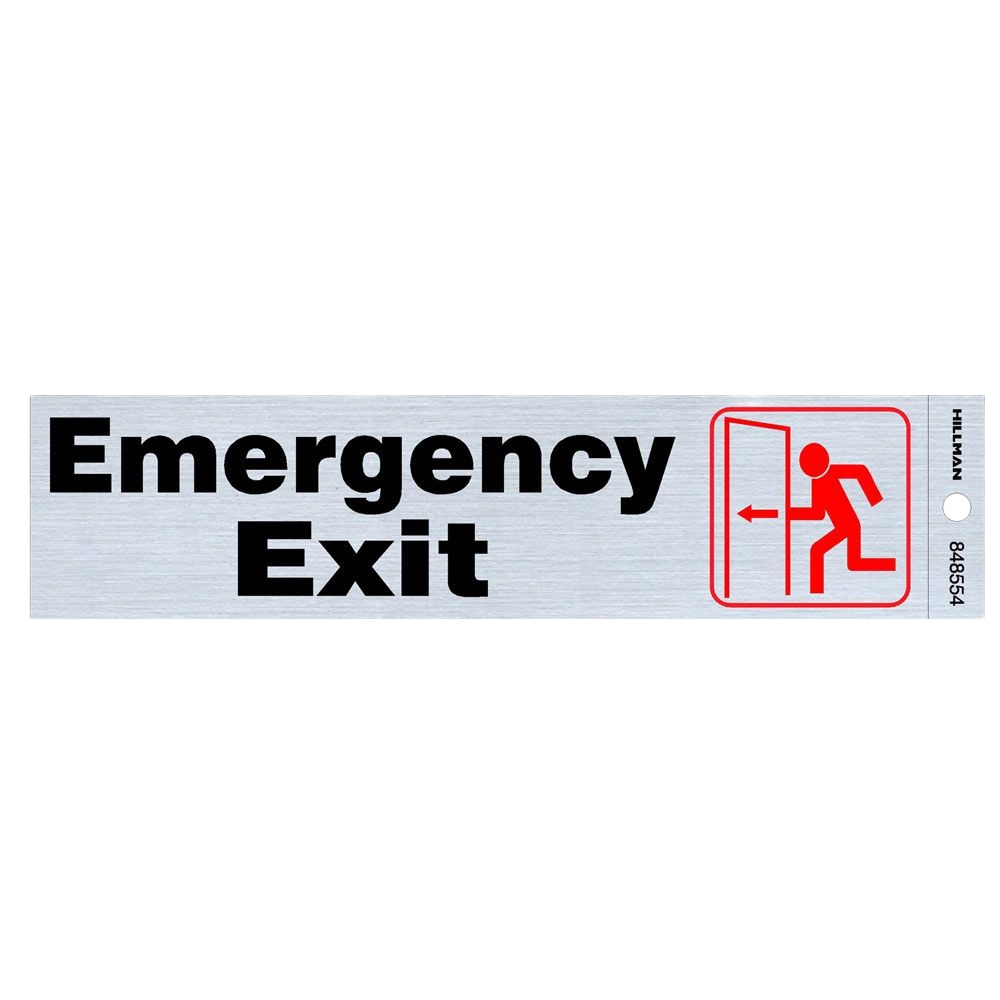 Hillman Emergency Exit Sign 2x8 in – Durable & Visible – Hartville Hardware